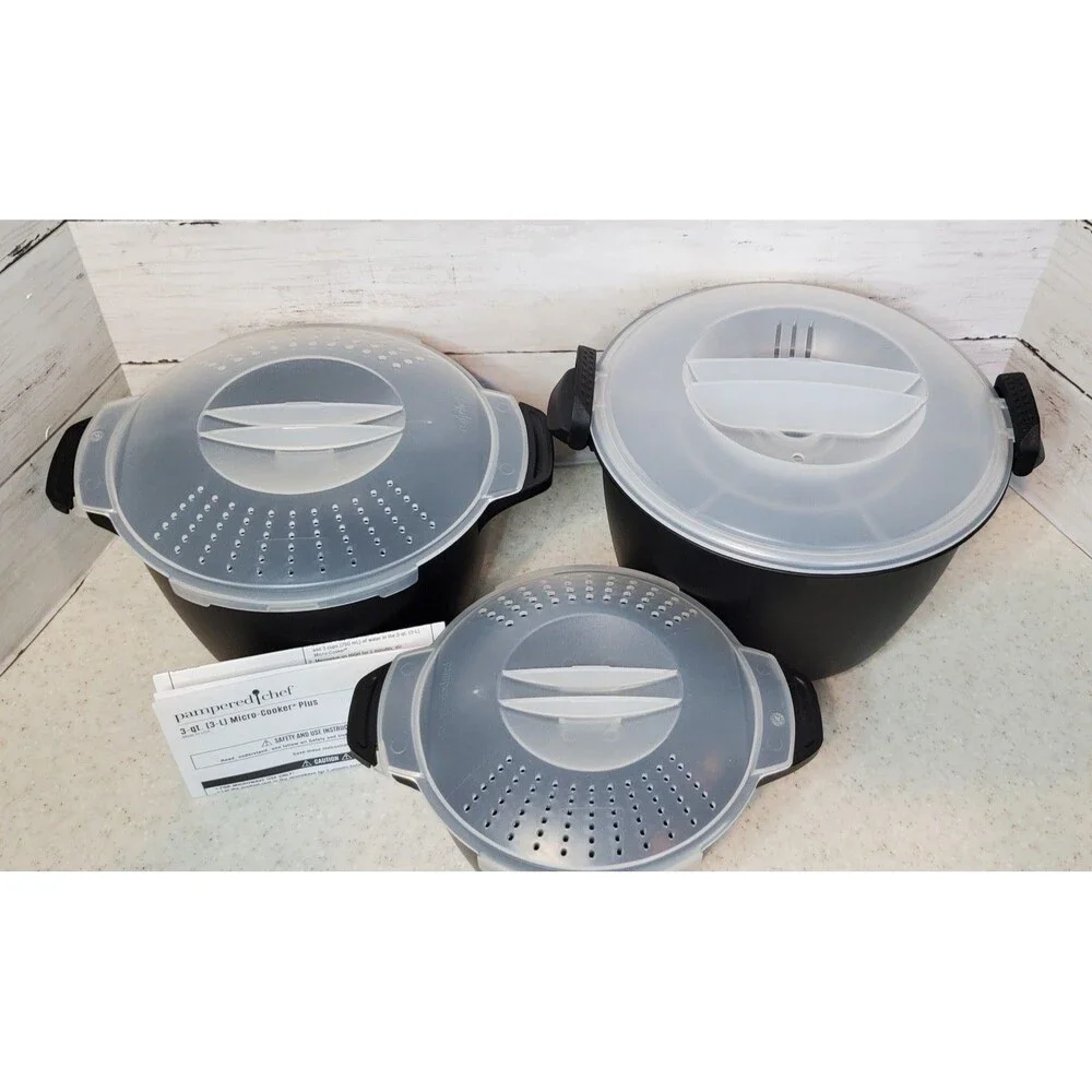 The Pampered Chef | Kitchen | Pampered Chef Micro Cooker Set Qt 2 Qt 3 ...